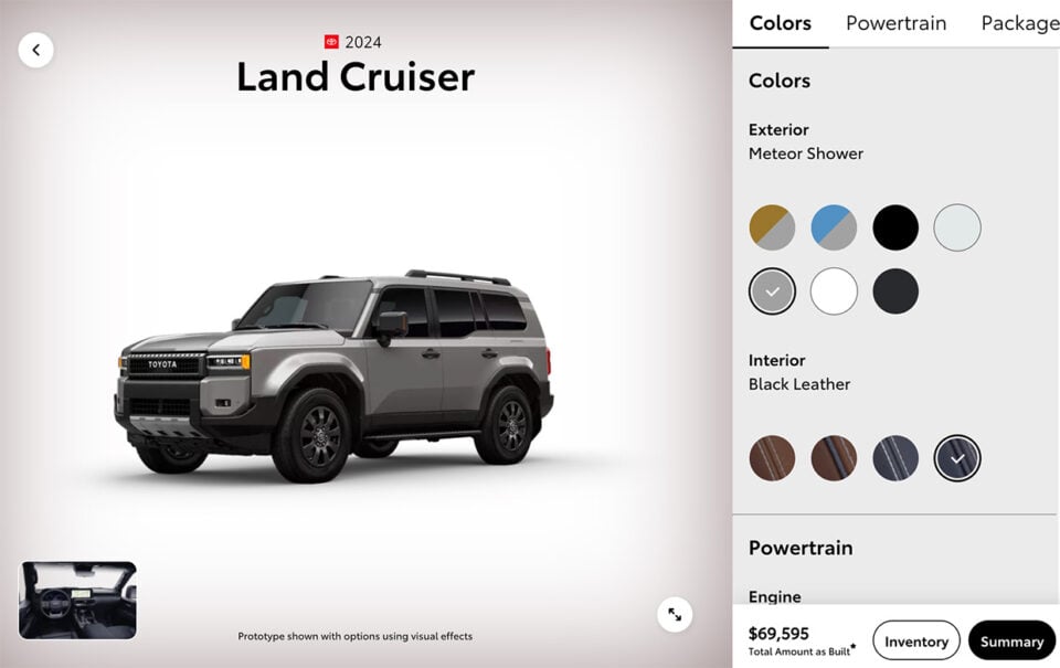 2024 Toyota Land Cruiser Configurator Lets You Build and Price Your ...